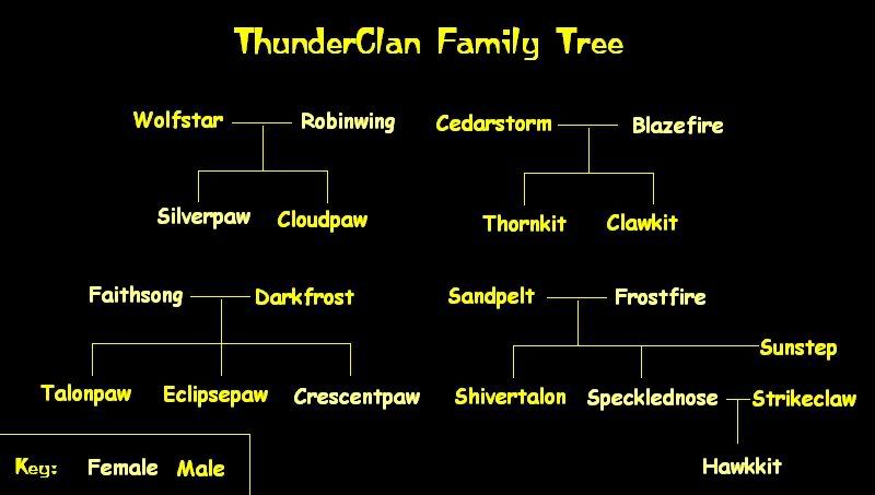 Warriors Cats Thunderclan Family Tree